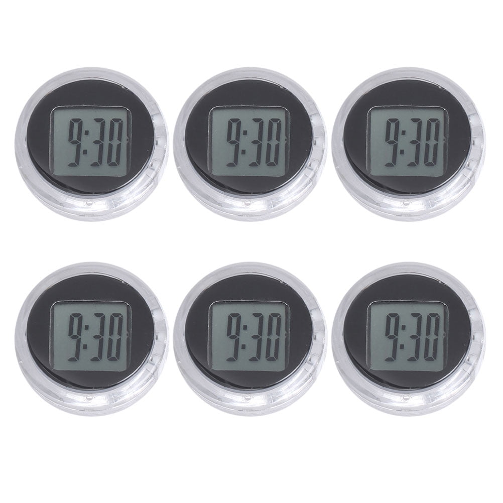 NIYANGLE 6Set Digital Clock 3X3CM White for Bike Handlebar Waterproof ...