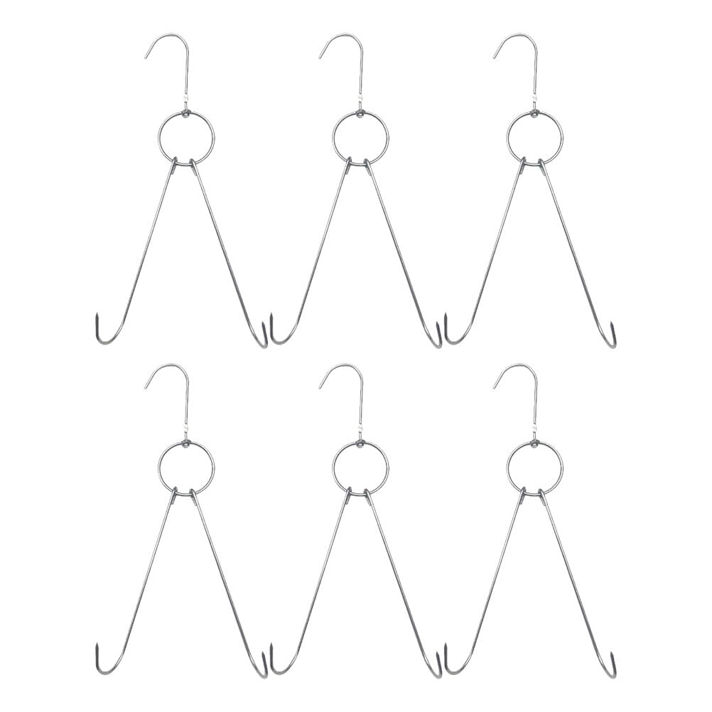 Qius 6pcs Practical Drying Meat Hooks Stainless Steel S Shaped Hooks ...