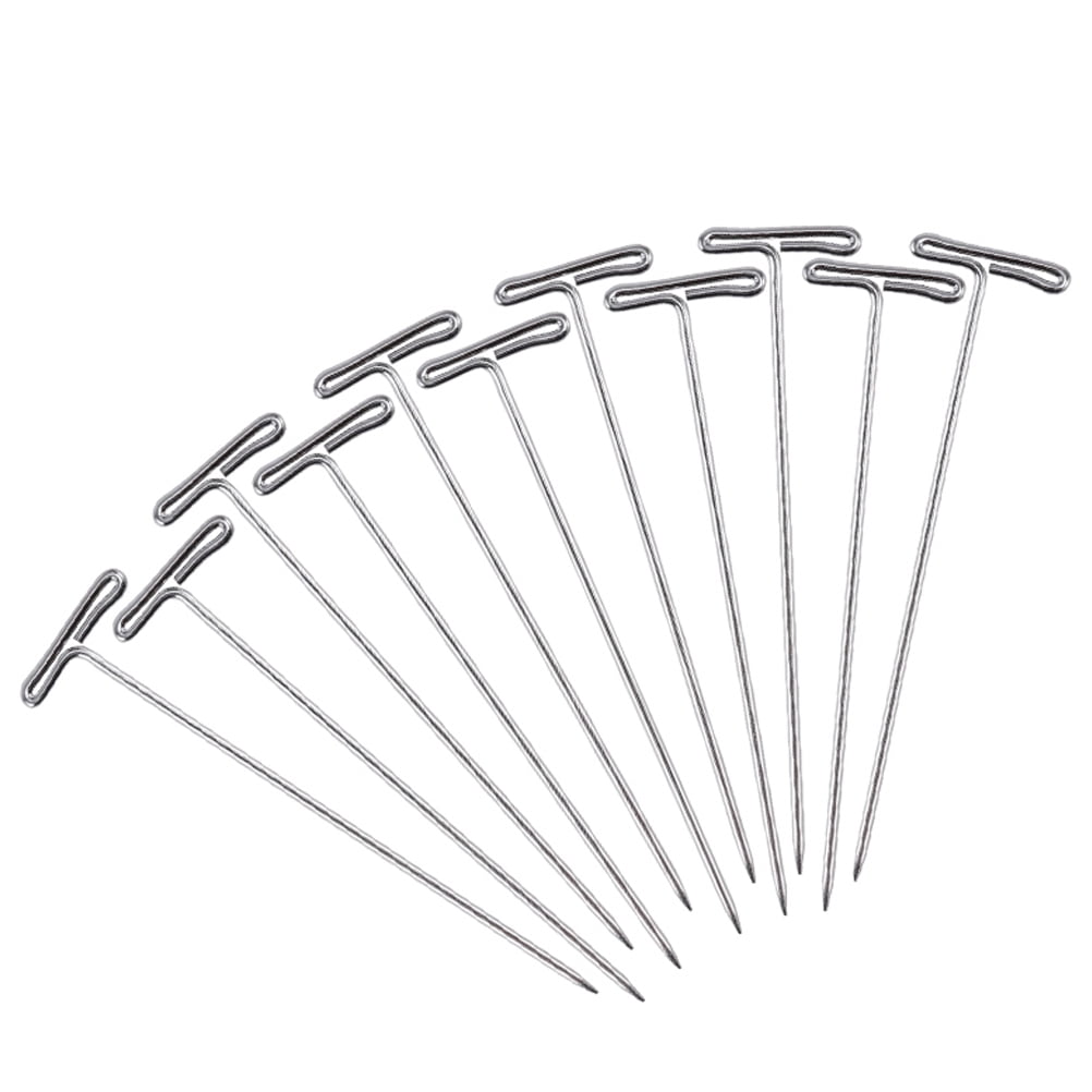 Qiushaoyue 100pcs Wig T-Pins 53mm with Plastic Box for Blocking ...