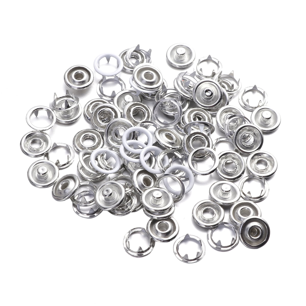 Qiushaoyue 20 Sets of Multicolor Prong Snap Buttons Metal Fasteners ...