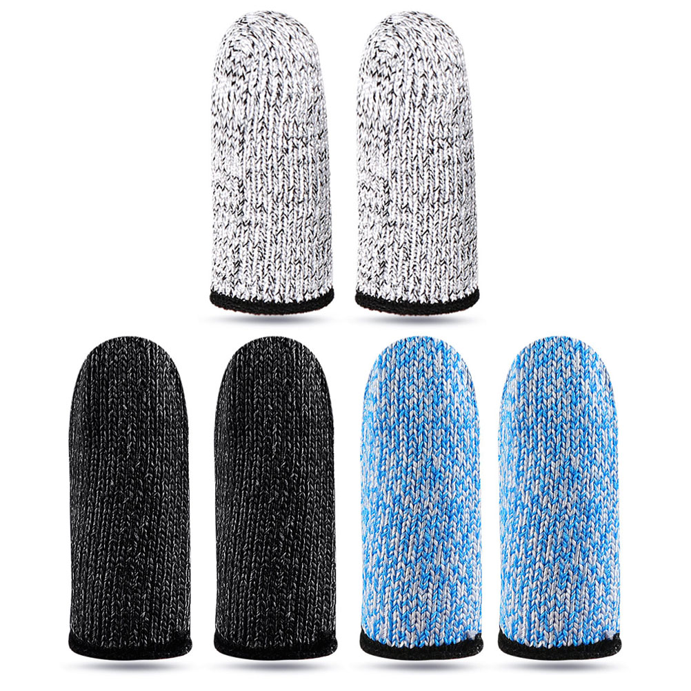 Qiushaoyue 3 Pairs Anti-Cut Finger Sleeve Reusable Fingertips Finger ...