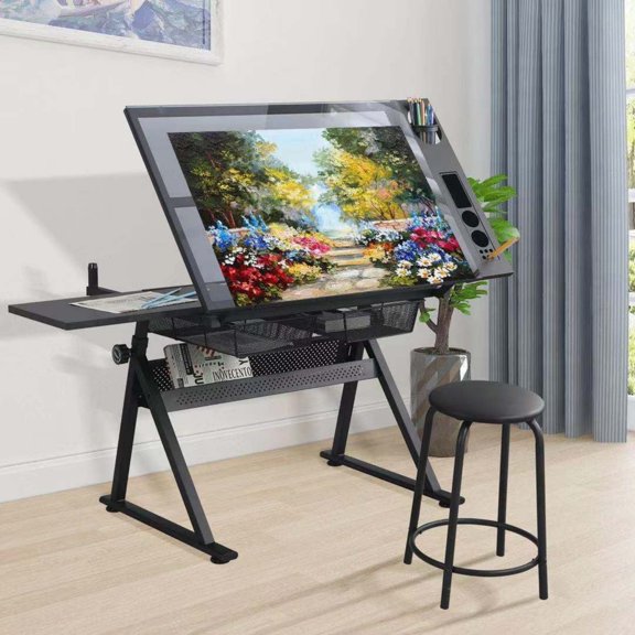 Studio Designs Futura Crafting, Drafting, Drawing Table with Adjustable ...
