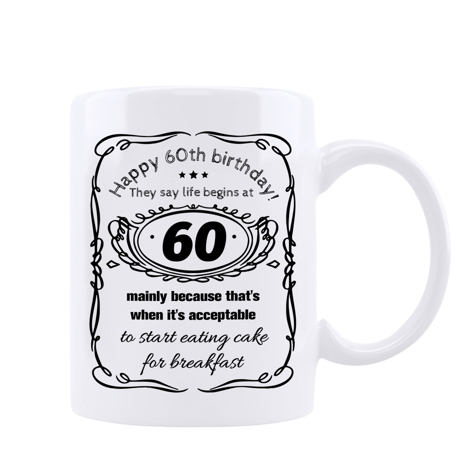 Qiushi Happy 60th Birthday Coffee Mug - Fabulous 1964 Gifts,Funny Gag ...