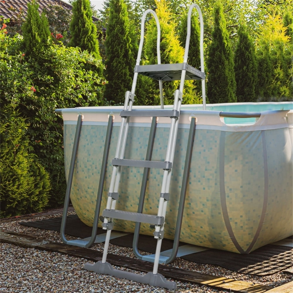 Qiushi Pool Ladder, Heavy-Duty Safety Step for Above Ground Pools up to ...