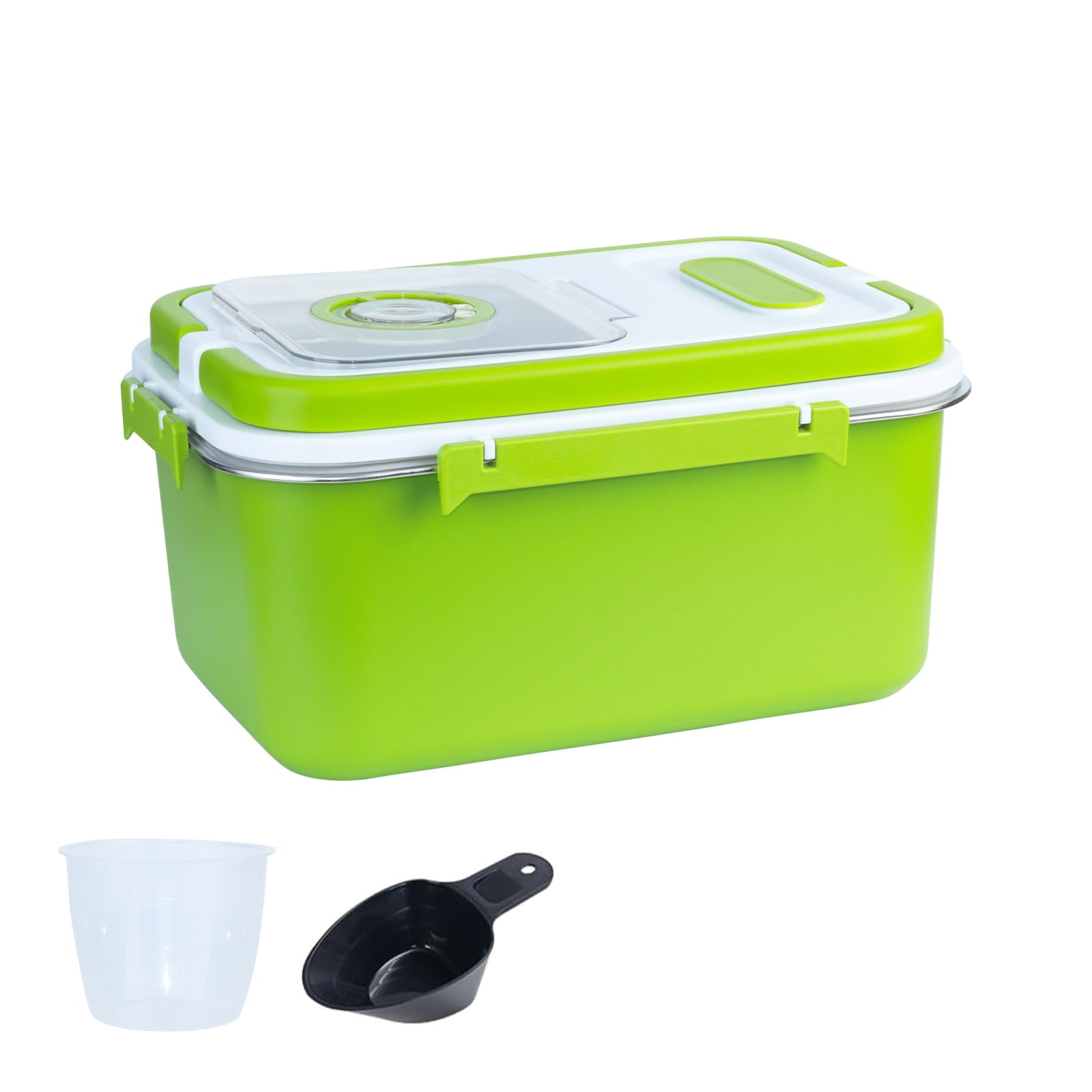 Qiveno Airtight Rice Storage Container Bin 20lb, Stainless Steel Food ...