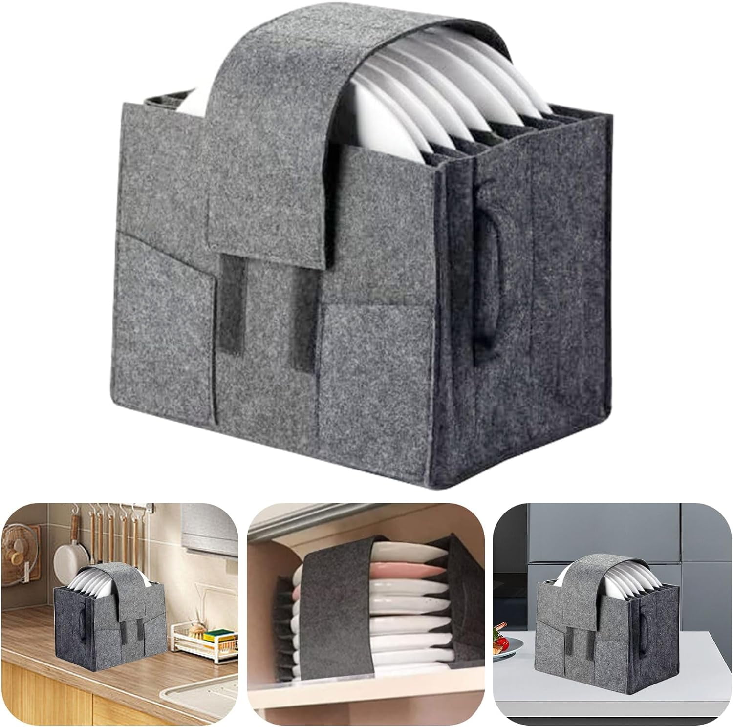 Qivine Caravan Plate Holder, Motorhome Kitchen Cupboard Storage for 8 ...