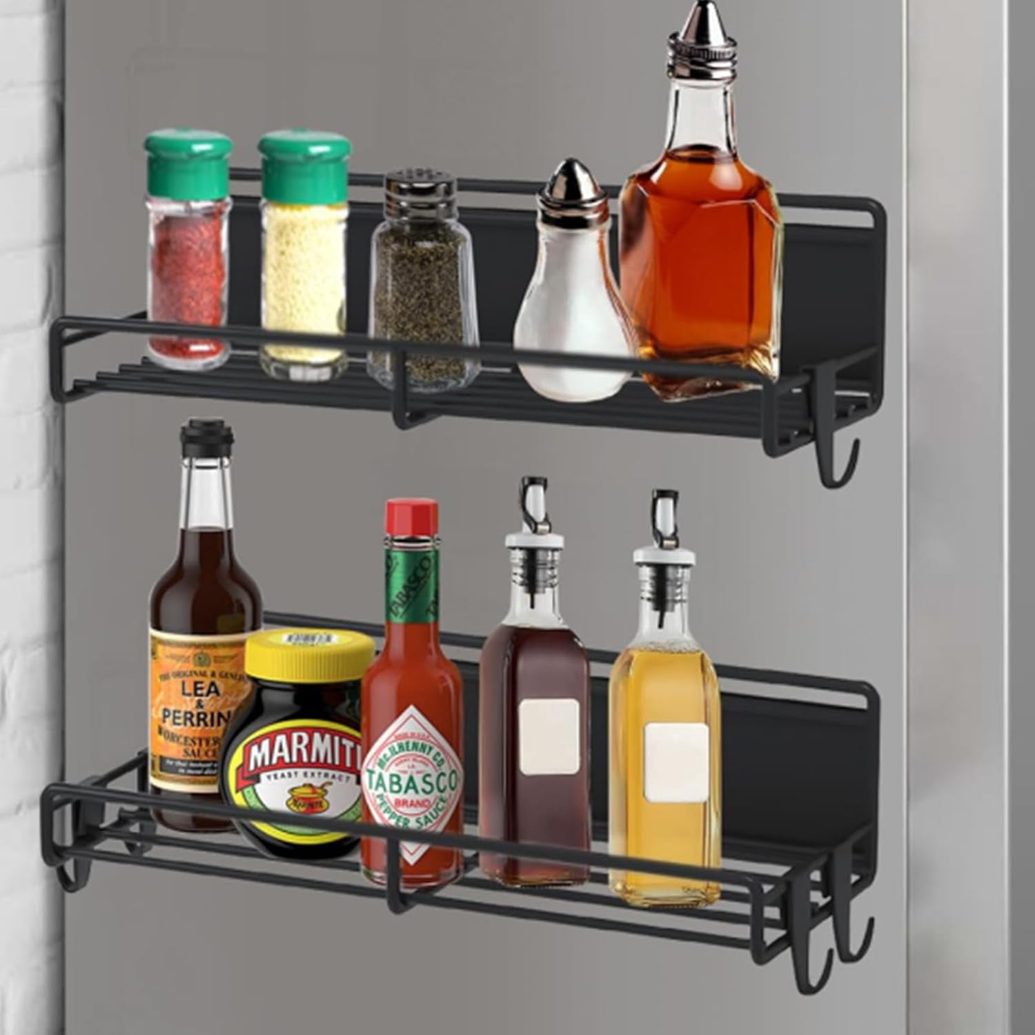 Qivine Magnetic Shelf for Fridge, Movable Magnetic Shelves for Side of ...