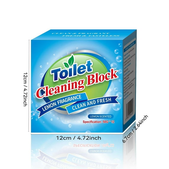 Qiweii 12 Pack Rose Scented Dual Color Toilet Bowl Cleaner Tablet ...