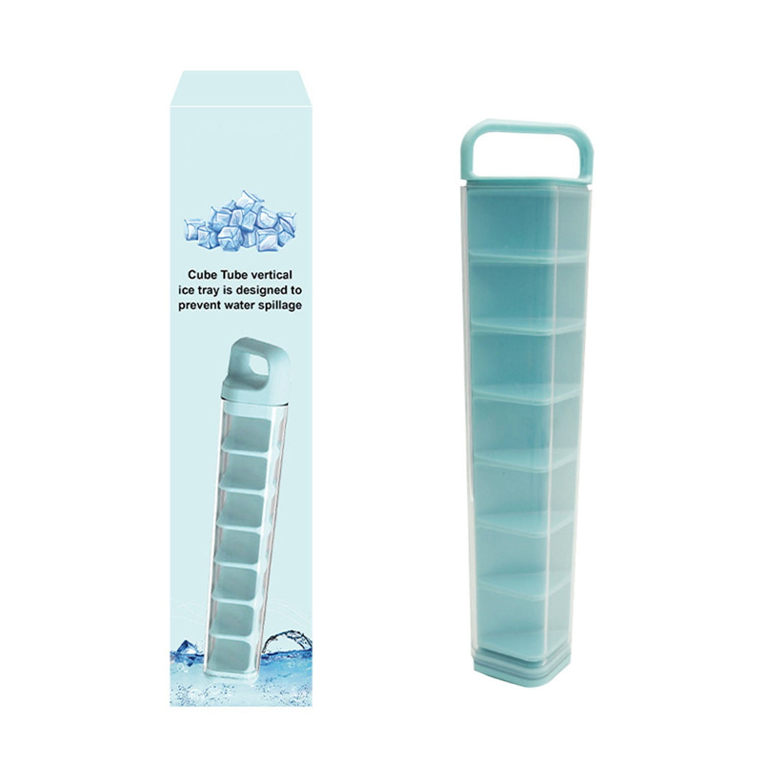 Qiweii 14 Grid Square Ice Cube Tray, Creative Portable Mold for Kitchen ...