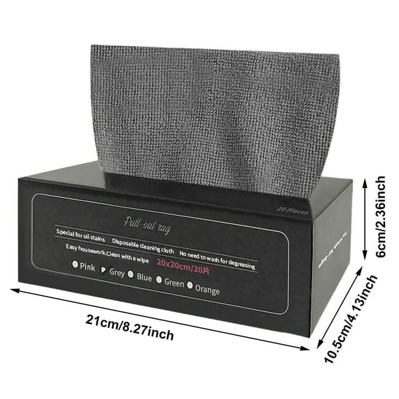 Qiweii 20 Piece English Version Kitchen Cleaning Wipes，Washable Dry Wet ...