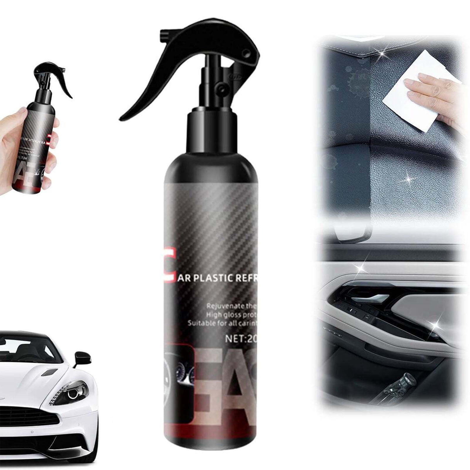 Qiweii 200ml Car Plastic Refurbishment & Glossy Coating Agent, Aging ...