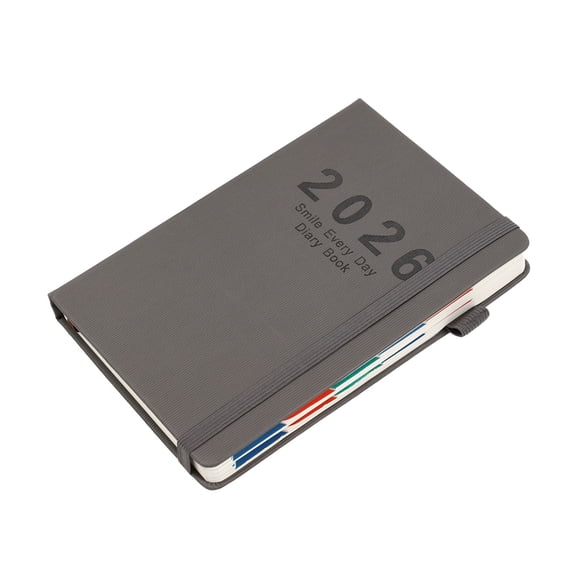 Qiweii 2026 English Vertical Band Daily Planner，Yearly Calendar ...