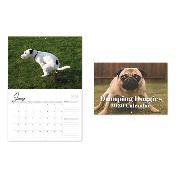 Qiweii 2026 Premium Double Coil Bound Wall Calendar Large Grid Layout ...
