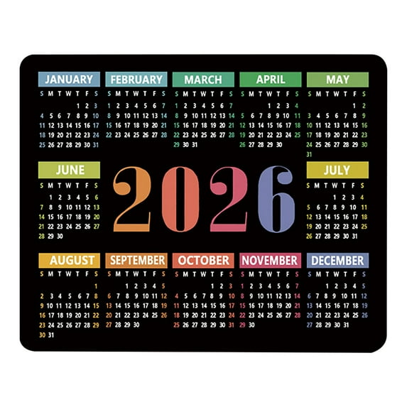 Qiweii 2026 Year Of The Horse Calendar Mouse Pad，Themed Non Slip Desk ...