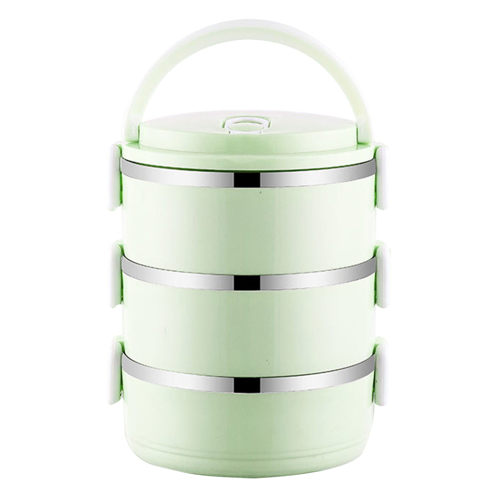 Qiweii 3 Tier Round Stainless Steel Lunch Box，Large Capacity Insulated ...