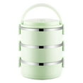 Qiweii 3 Tier Round Stainless Steel Lunch Box，Large Capacity Insulated ...