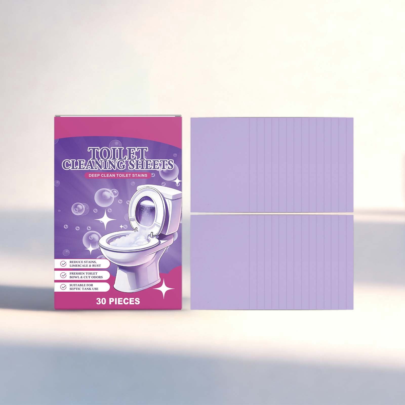 Qiweii 30 Piece Toilet Bowl Cleaning Tablets Effervescent for Stain and ...