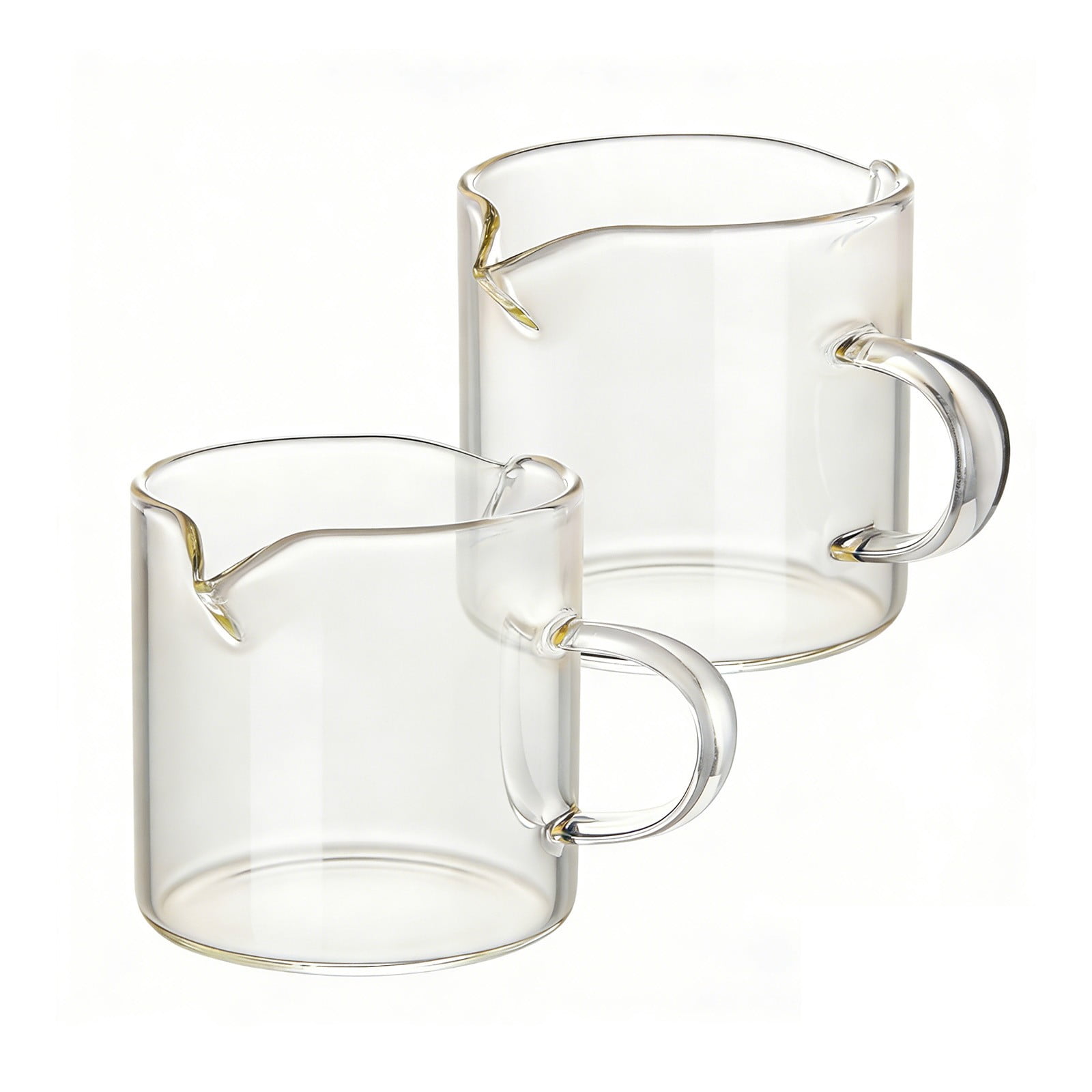 Qiweii 4 Ounce Espresso Glass Cup Set 2 Piece，Clear Handle Coffee Milk ...
