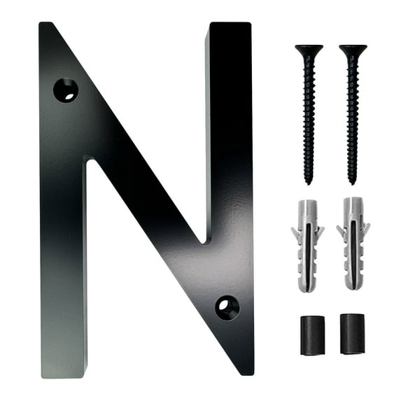 Qiweii 5 Inch Full Perforated Floating House Number Kit，Modern A To Z ...