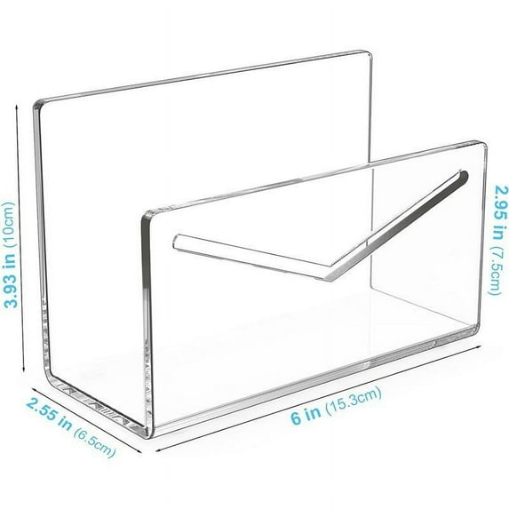 Qiweii Acrylic Desktop Envelope Holder，Office Document Sorter for Mail ...