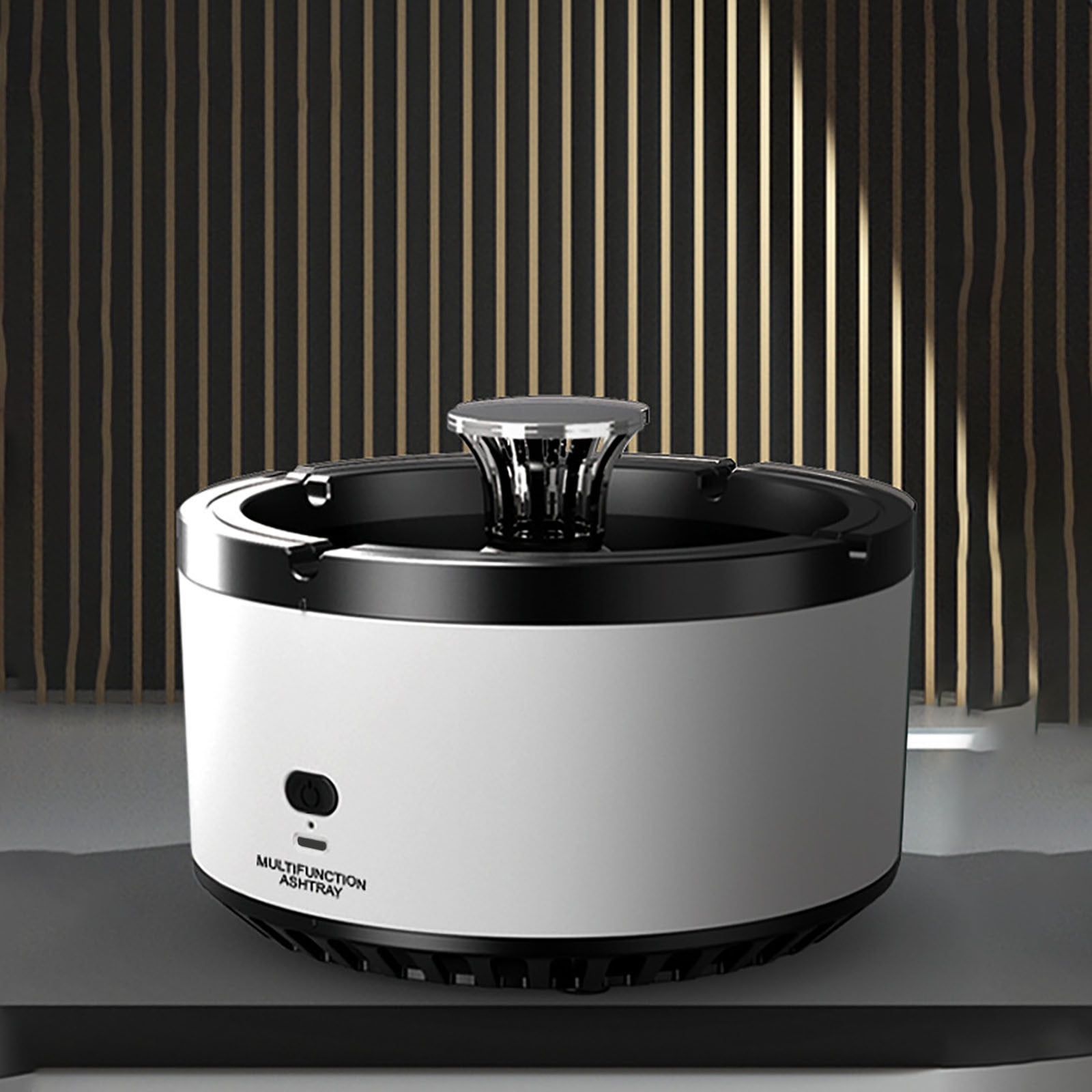 Qiweii Battery-powered Smart Ashtray Air Purifier，Smoke Odor Eliminator ...