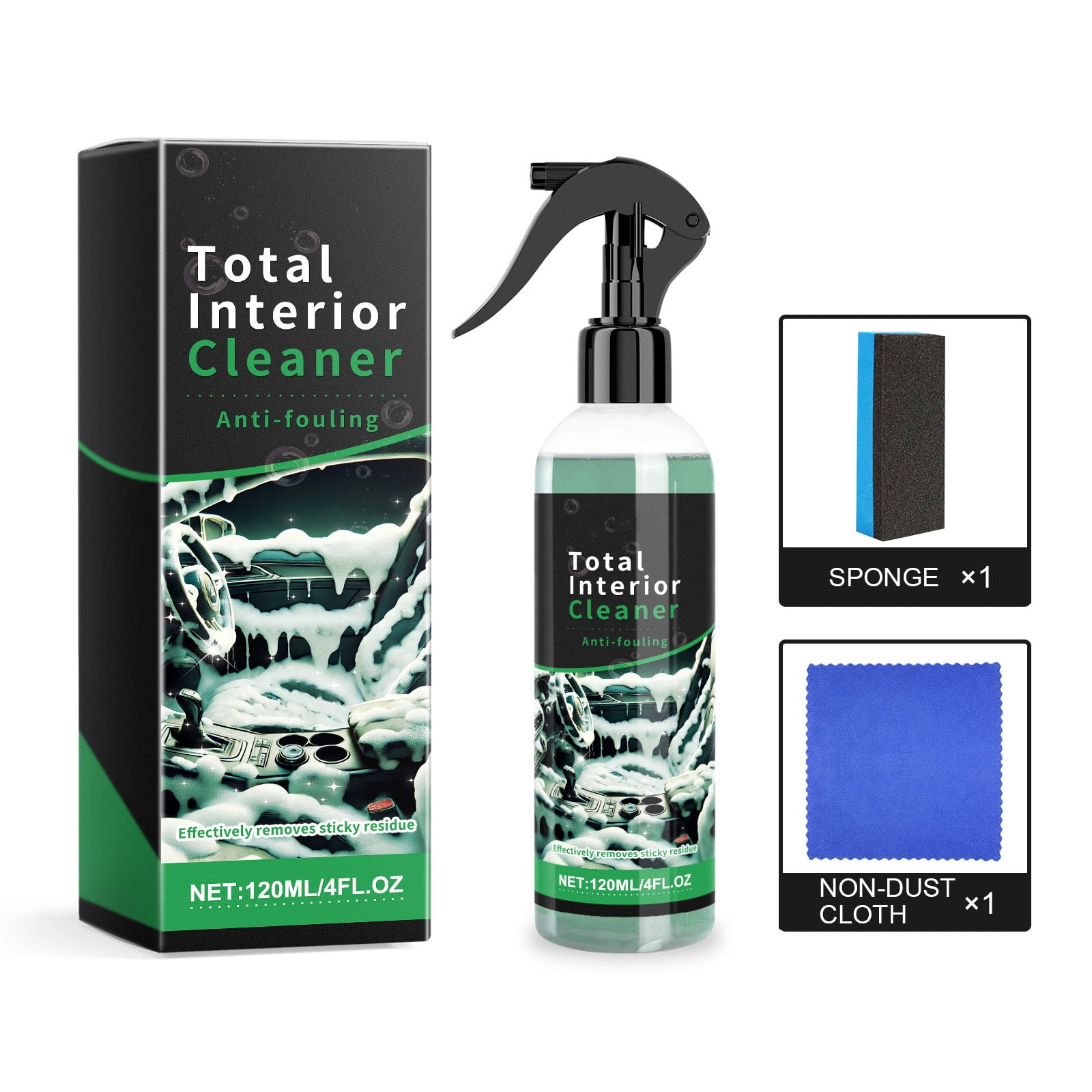 Qiweii Car Interior Deep Cleaning Agent，Powerful Stain and Dust Remover ...