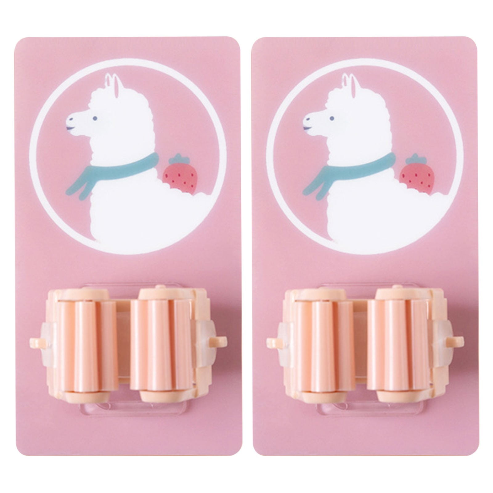 Qiweii Cartoon Pattern No-punch Mop and Broom Holder，Wall-mounted Rack ...