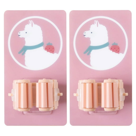 Qiweii Cartoon Pattern No-punch Mop and Broom Holder，Wall-mounted Rack ...
