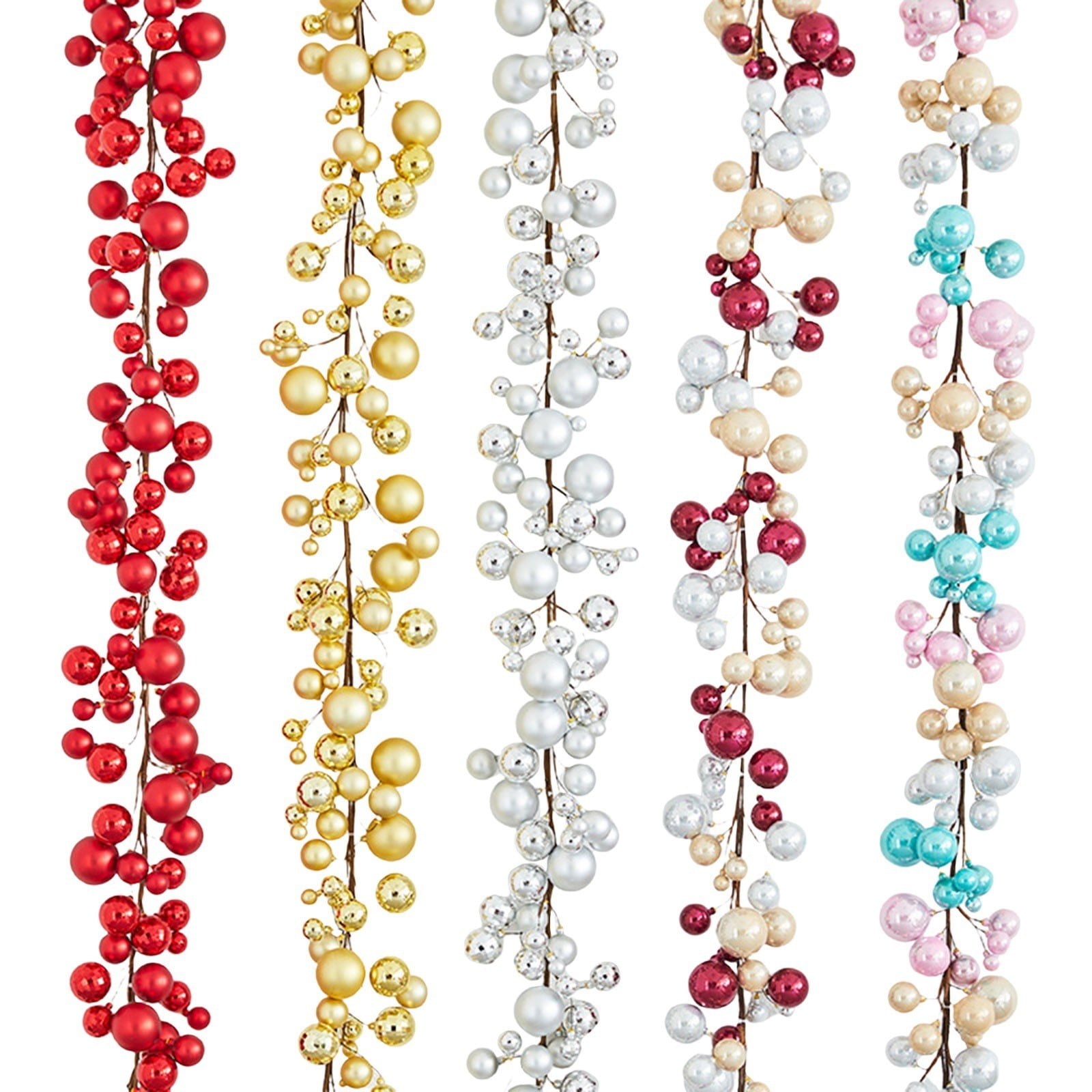 Qiweii Christmas Light Up Ball Hanging Garland，Festive Glowing Pendant ...