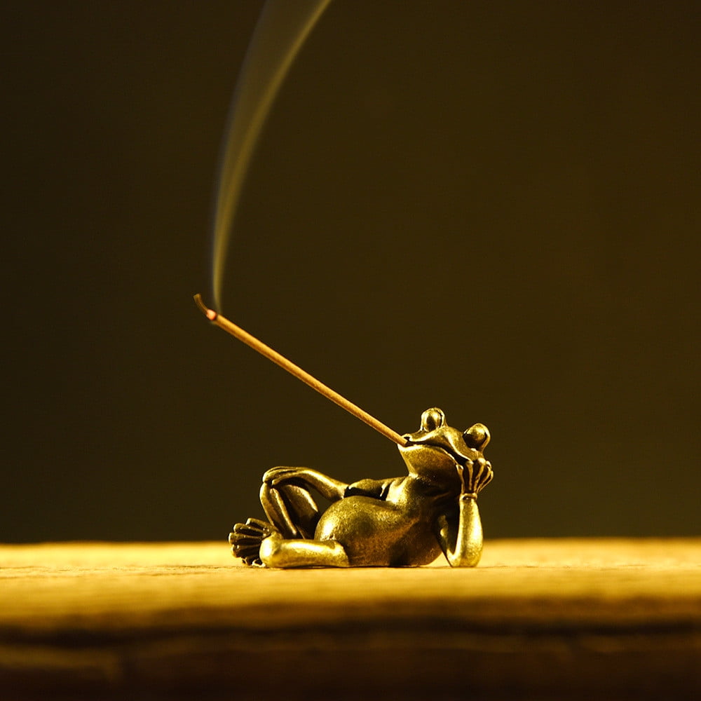 Qiweii Handcrafted Solid Brass Incense Burner, Unique Desktop Decor ...