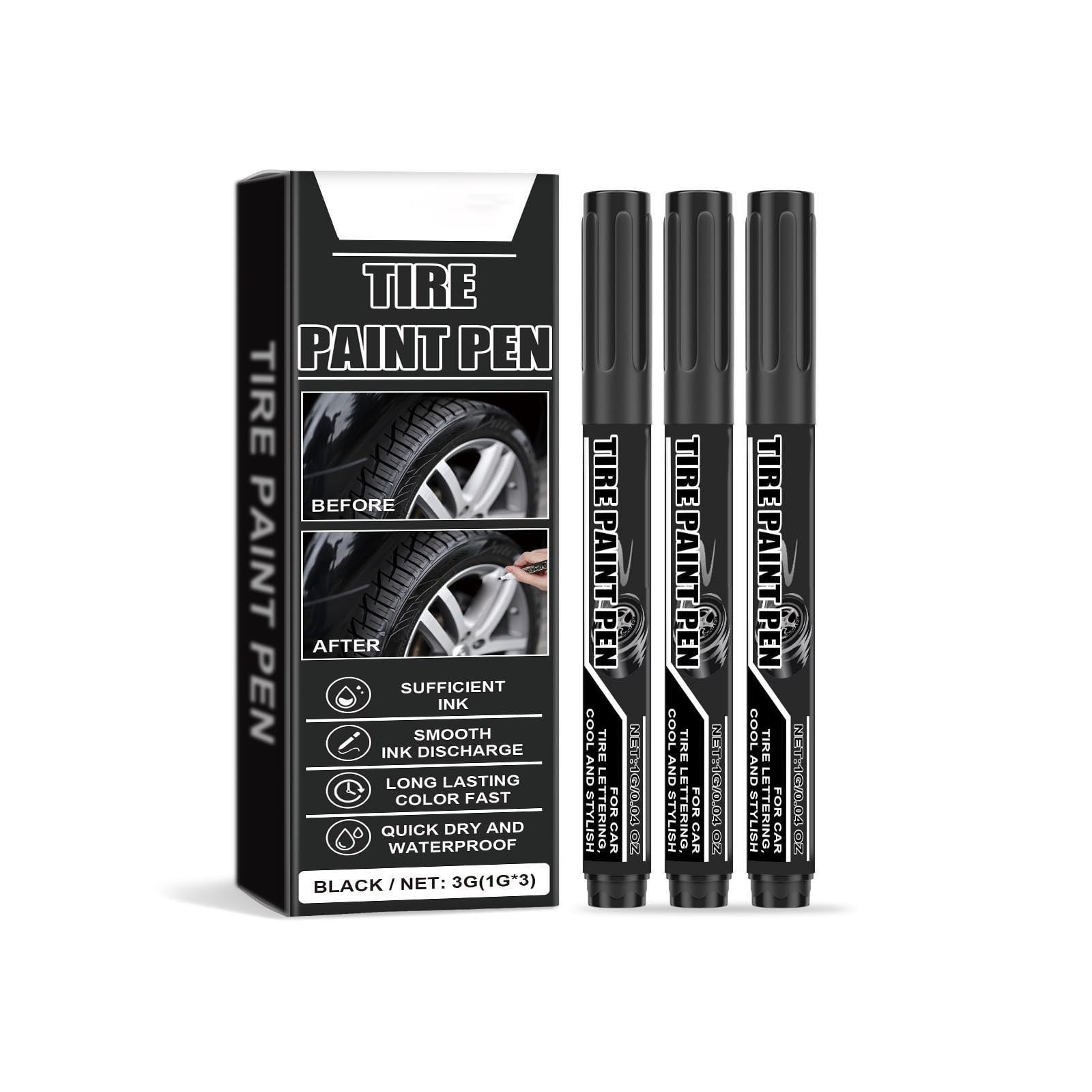 Qiweii Multi Color Car Tire Paint Marker Pen，Oil Based Waterproof ...