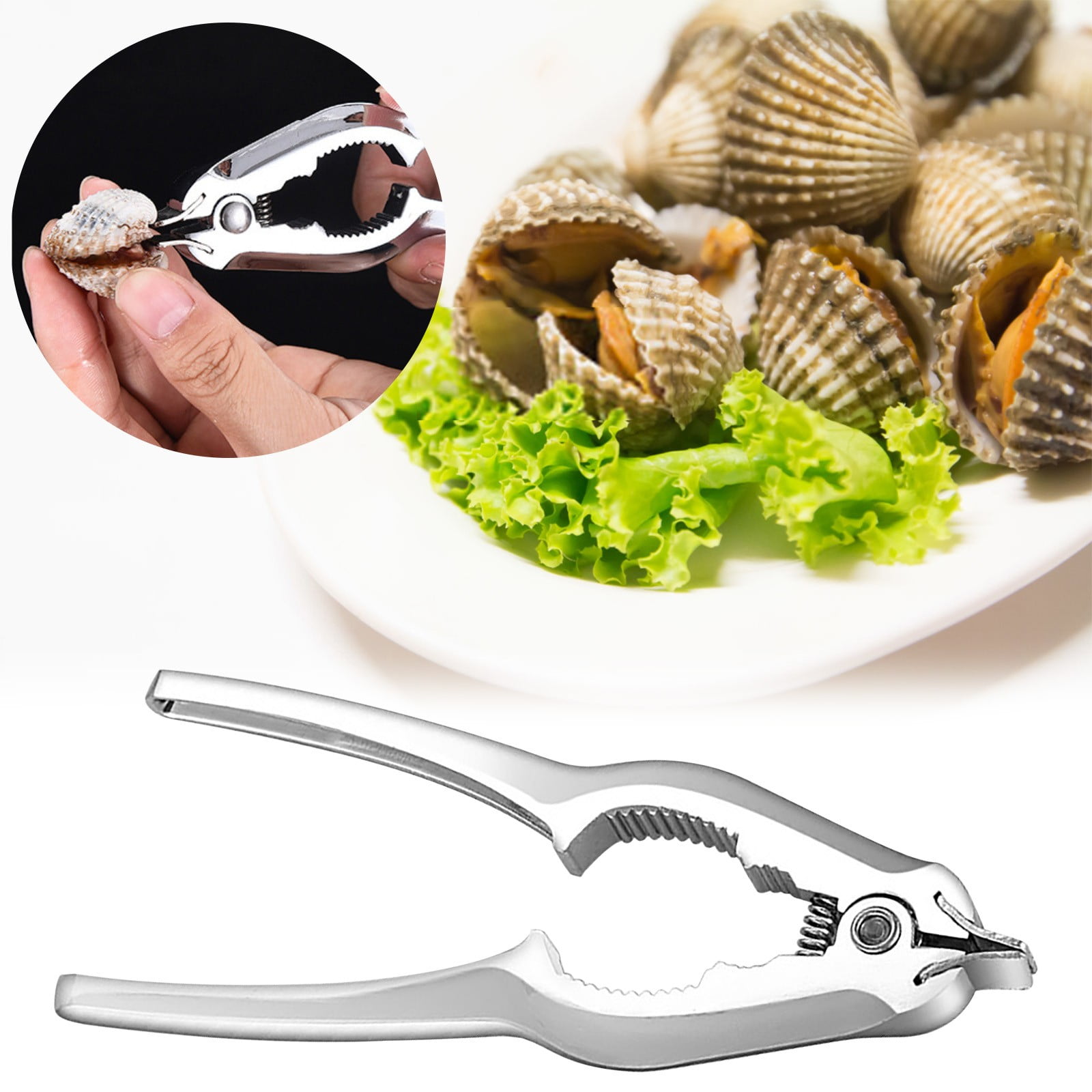 Qiweii Multi-Use Clam and Nut Opener Pliers, Mussel and Blood Clam ...