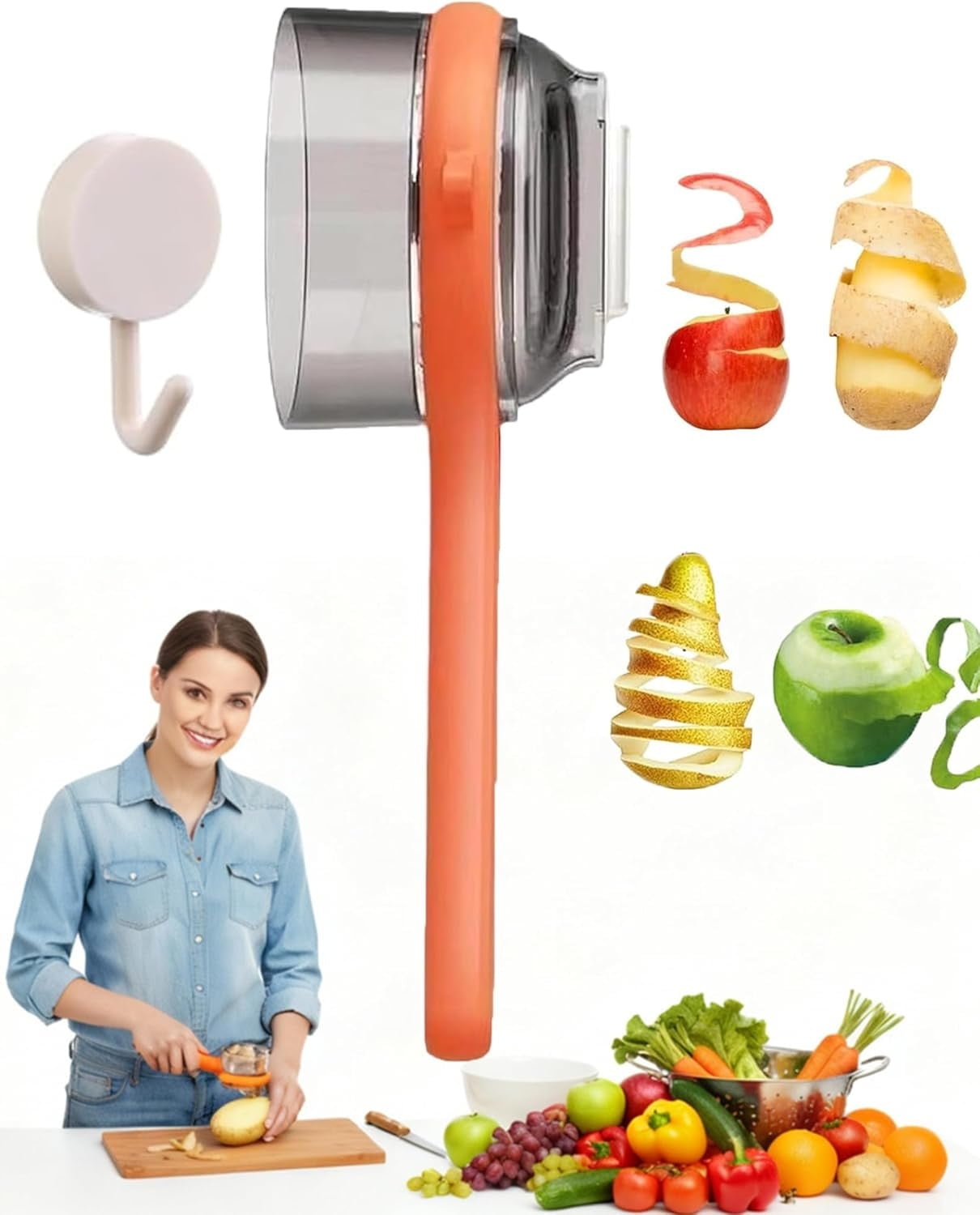 Qiweii Multifunctional Vegetable Peeler with 1 Hook，Sharp Kitchen Tool ...