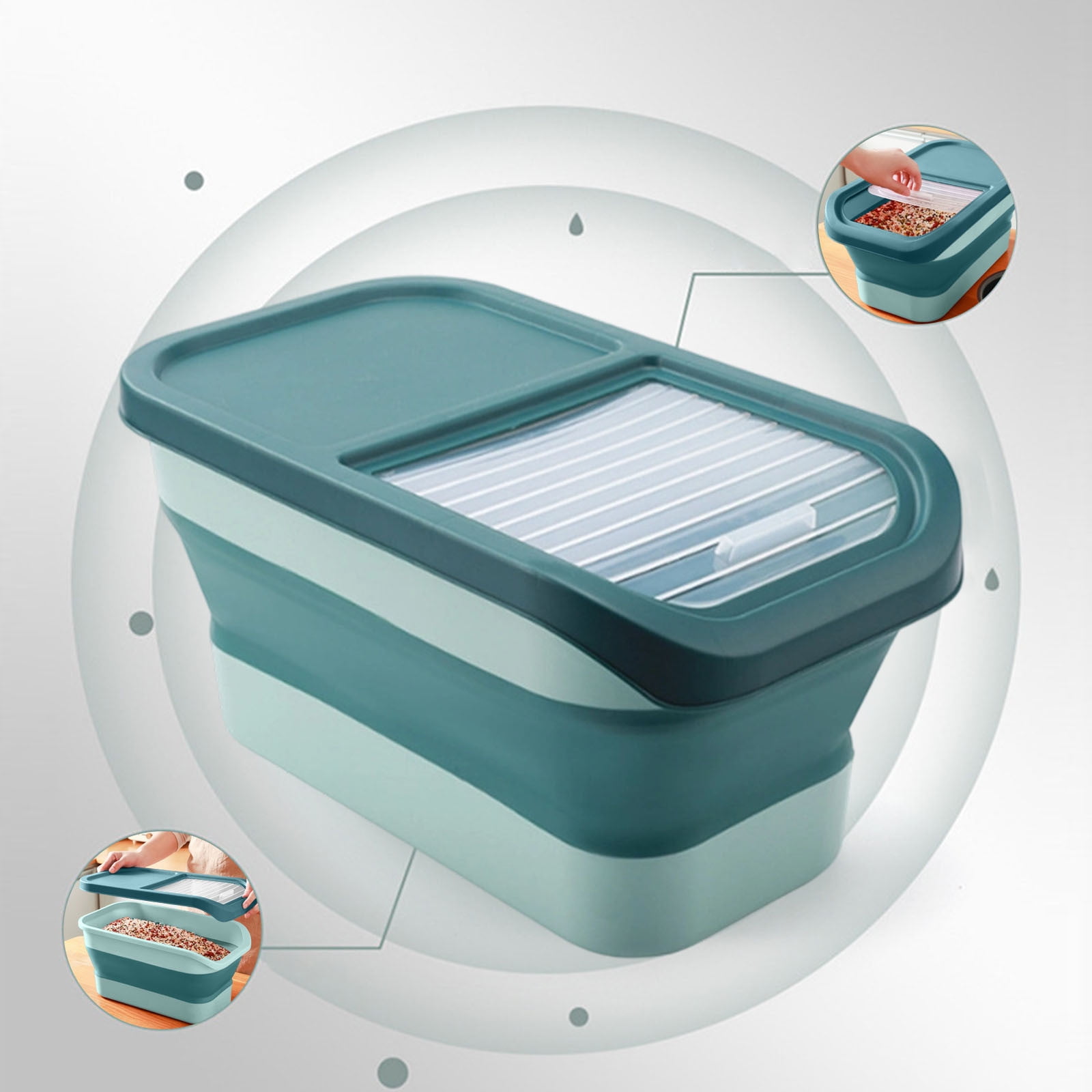 Qiweii Pet Food Storage Containers, Collapsible Dog Food Storage ...