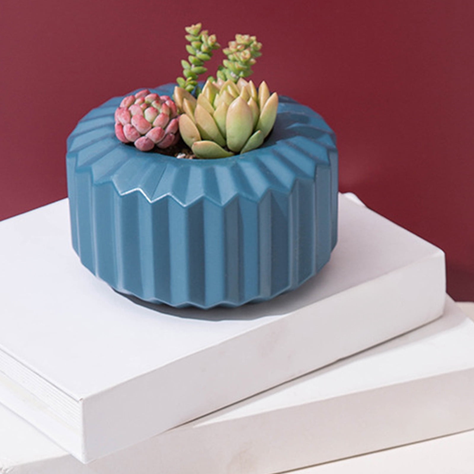 Qiweii Plastic Decorative Plant Pot，Durable Planter for Indoor and ...