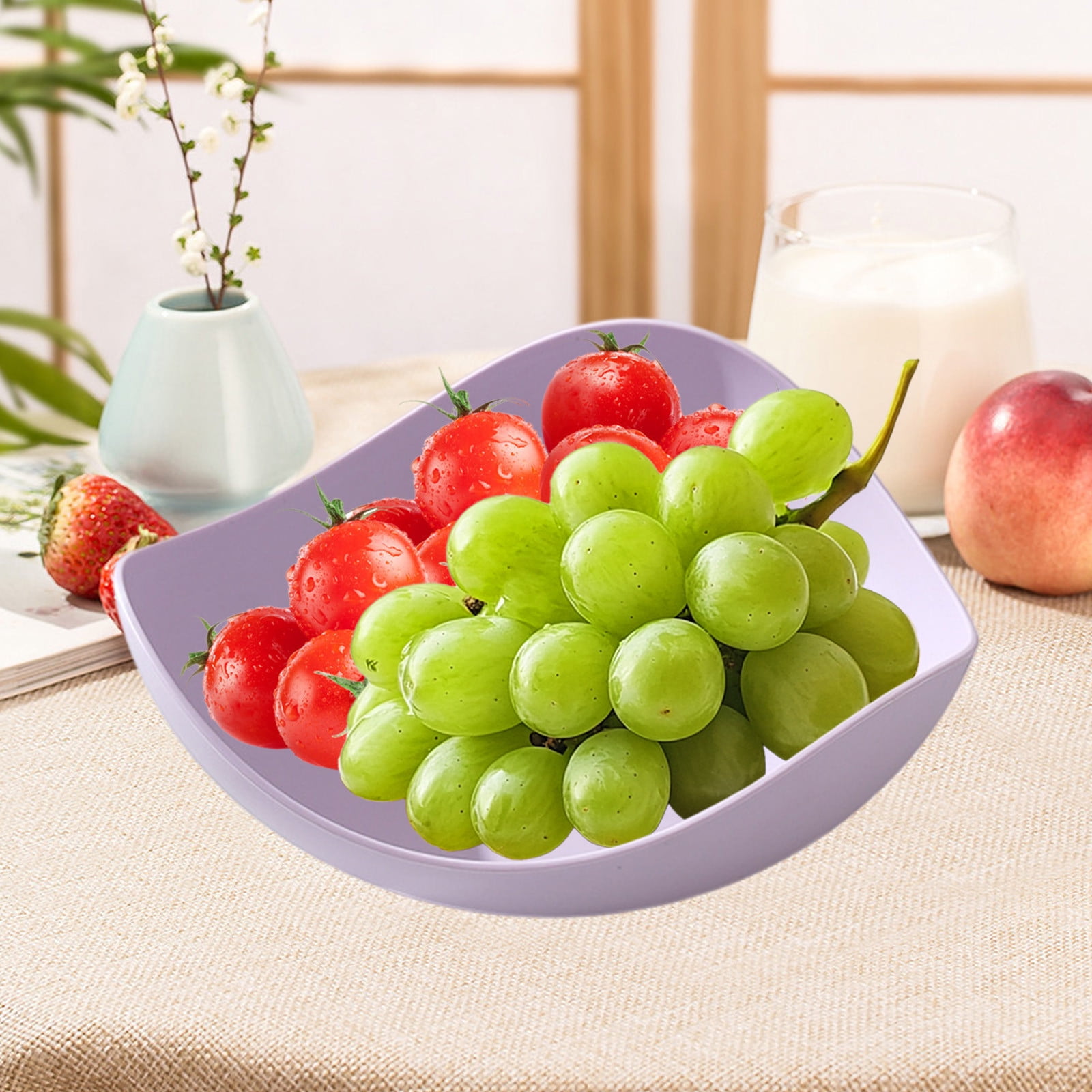 Qiweii Plastic Household Fruit Plates, Multi-Purpose Candy Melon Snacks ...