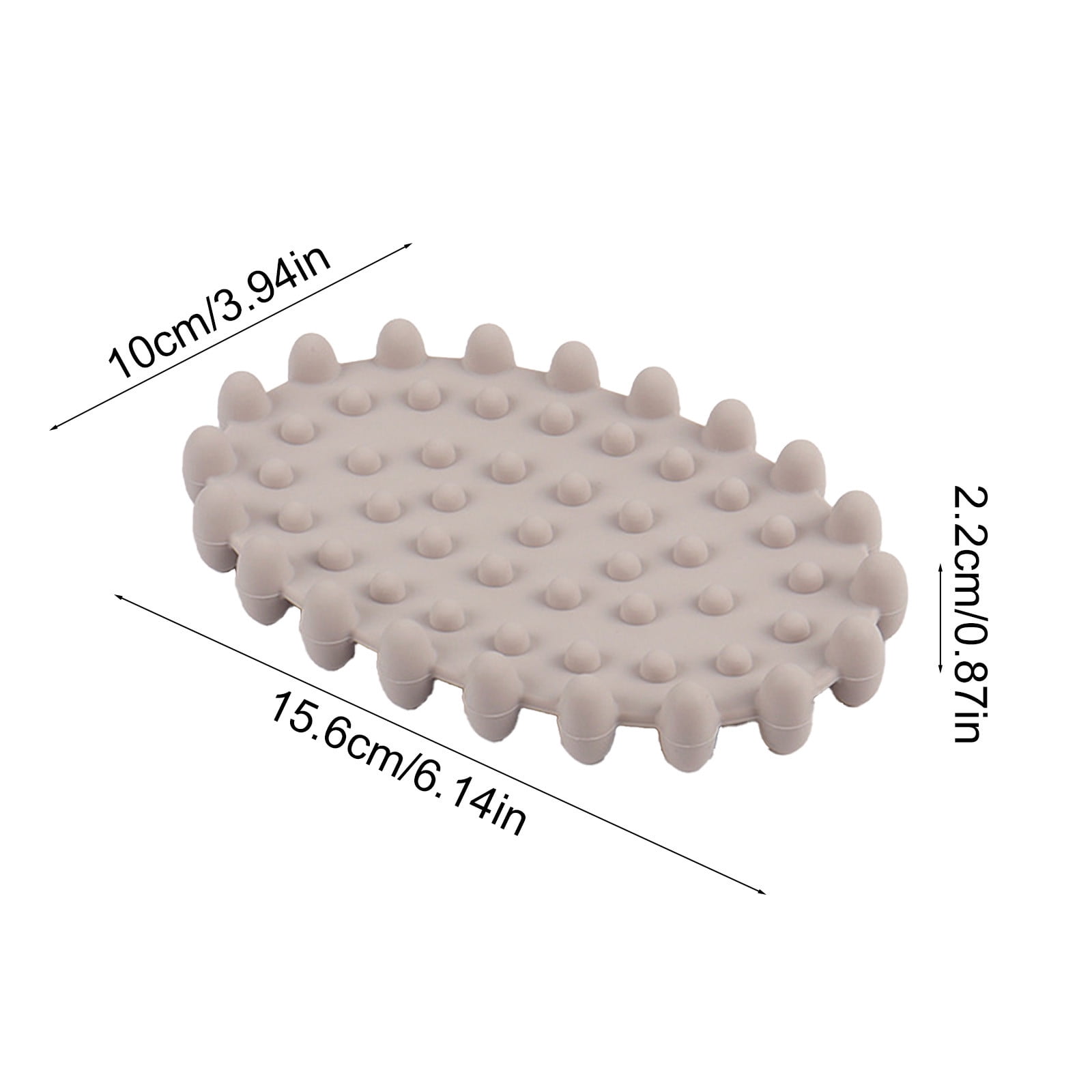 Qiweii Silicone Soap Dish with Drain, Bar Soap Holder for Shower ...