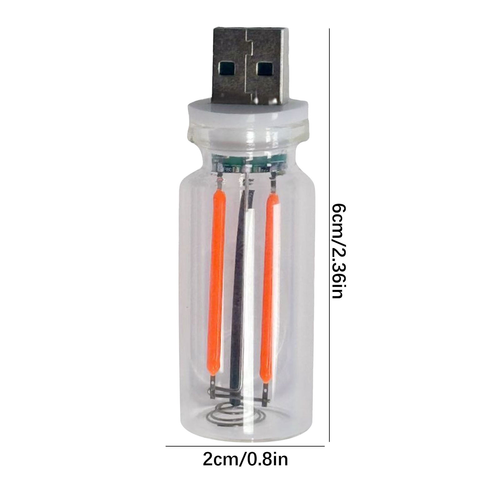 Qiweii Small Touch Control Dual Filament USB LED Jar Light，Portable ...