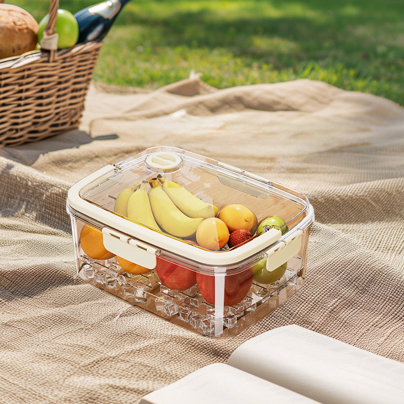 Qiweii Snackle Box Container,Compartments Divided Serving Tray with Lid ...