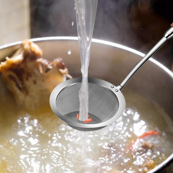 Qiweii Stainless Steel Skimmer Slotted Spoon for Kitchen Use,Durable ...