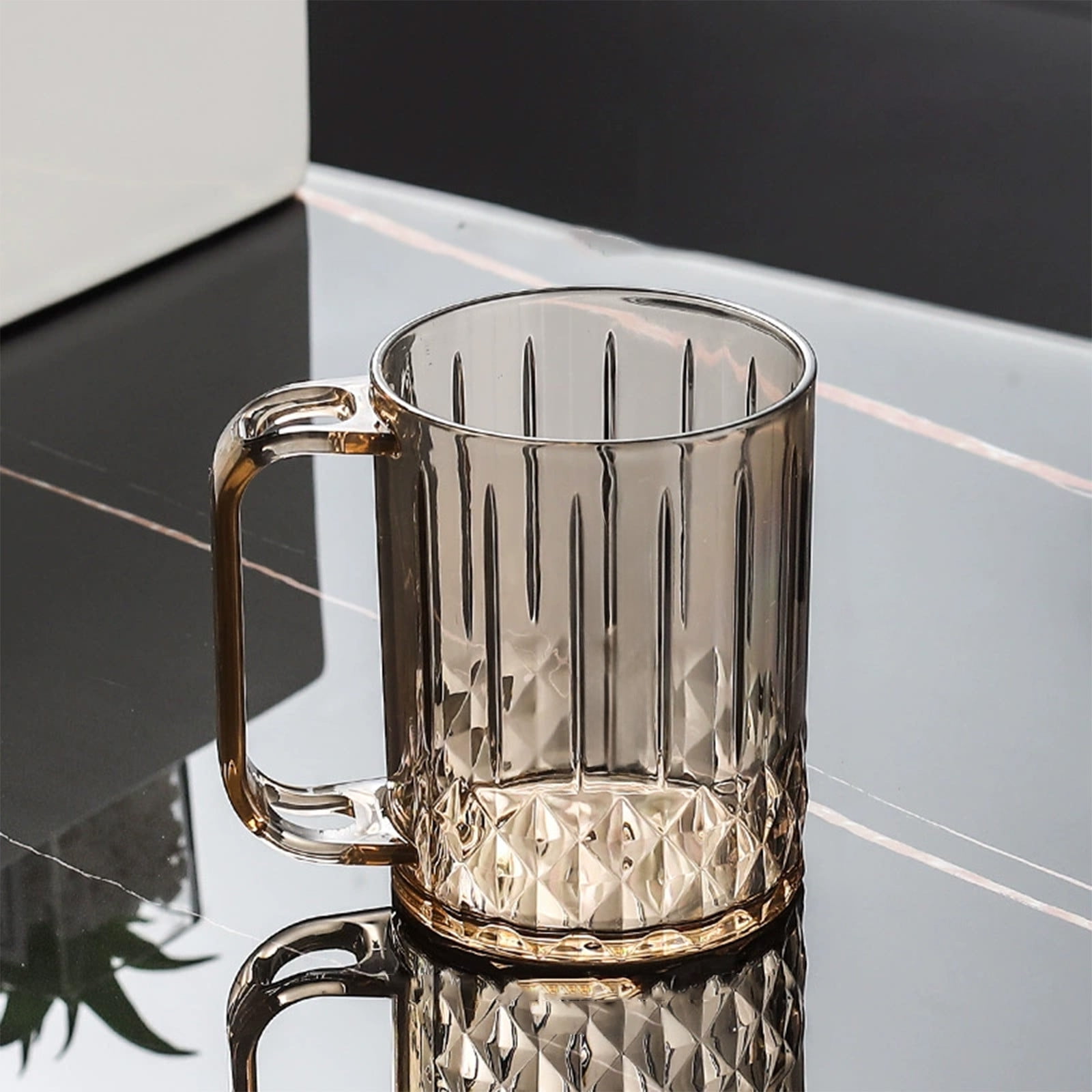 Qiweii Striped And Extravagant Mouthwash Cup Household Transparent ...