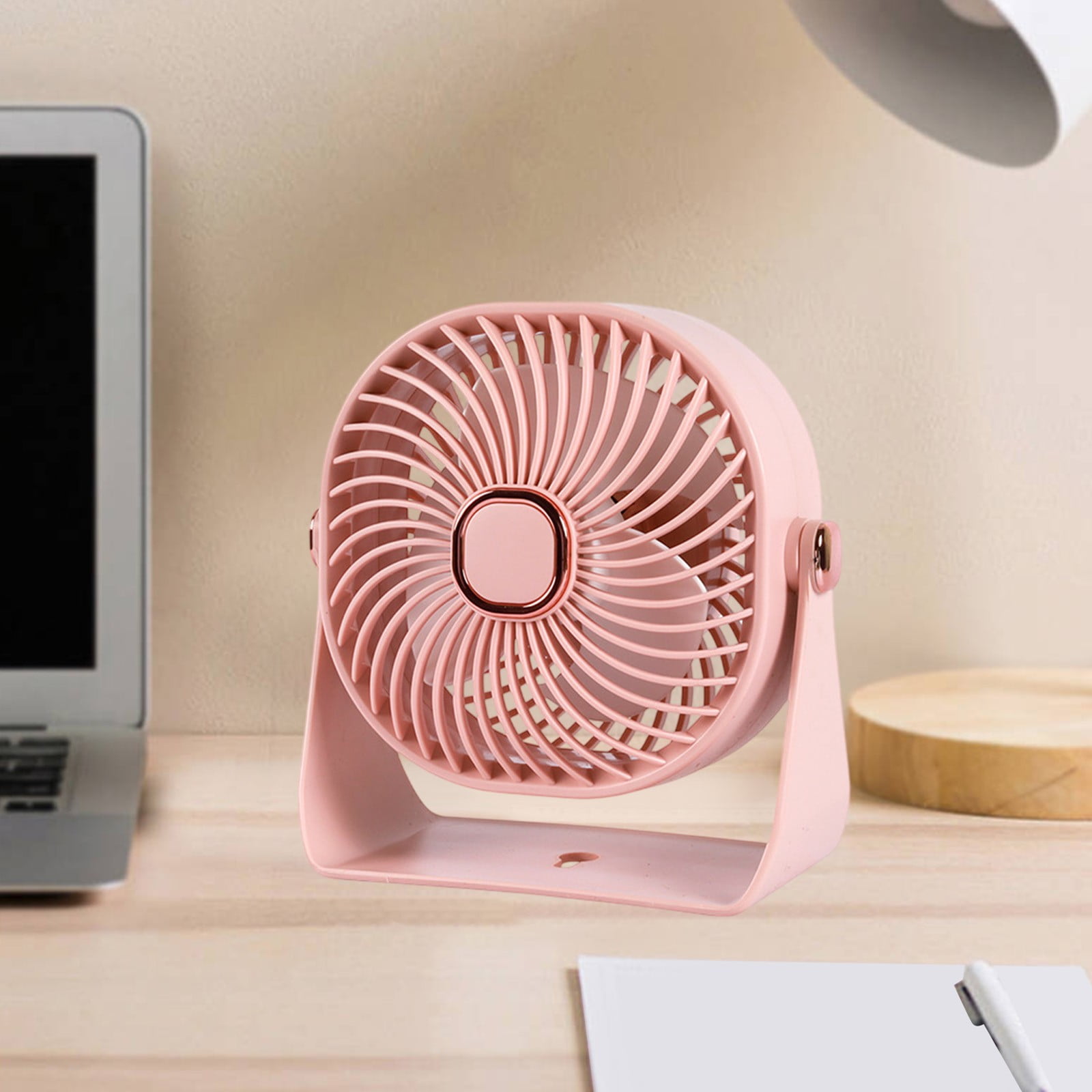 Qiweii USB Rechargeable Desktop Hanging Fan, 3-Speed High Wind Mini ...