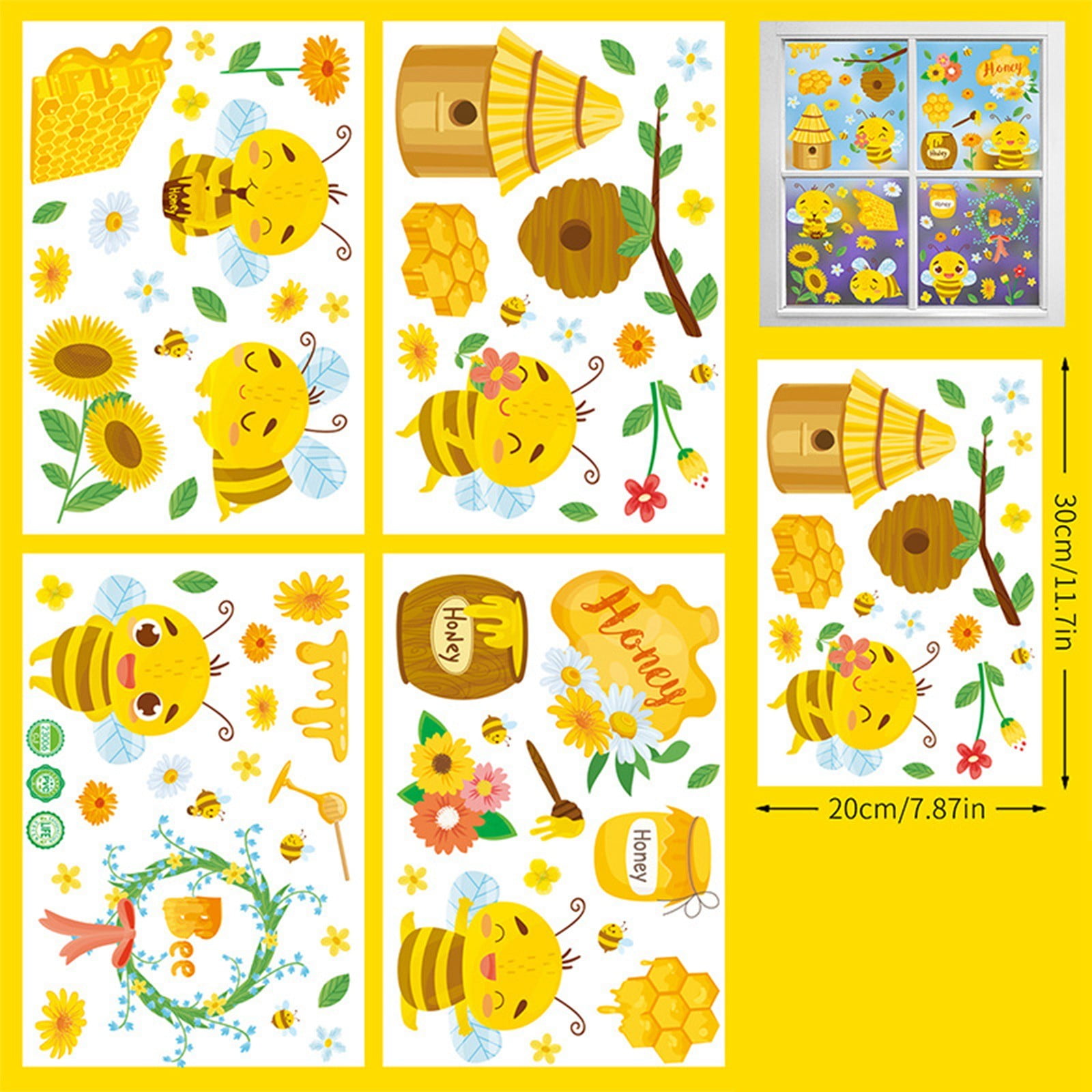 Qixi Bee Festival Static Window Sticker Bedroom Room Window Living Room ...