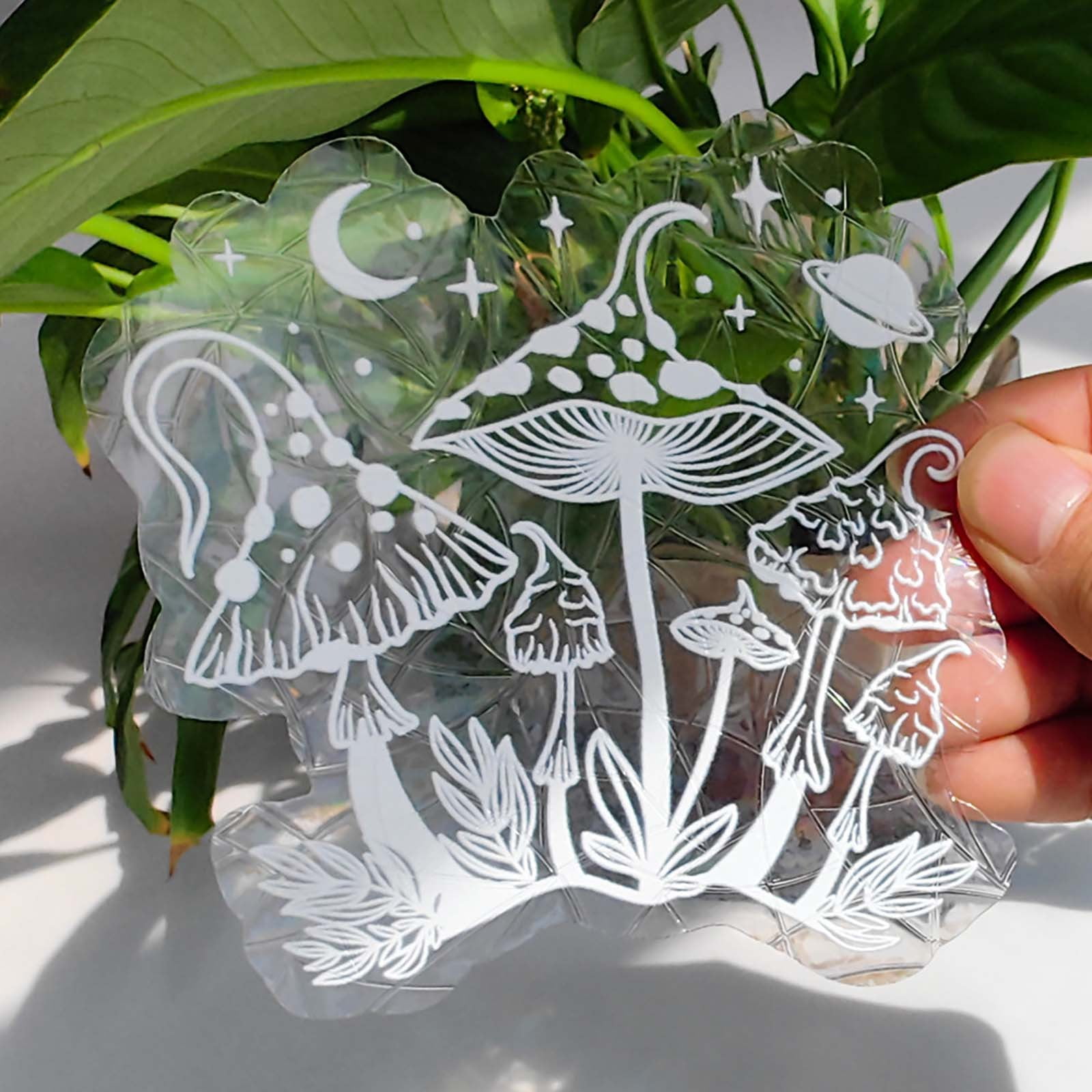 Qixi Colorful Suncatcher Rainbow Flower Static Gl Sticker Pvc Anti ...