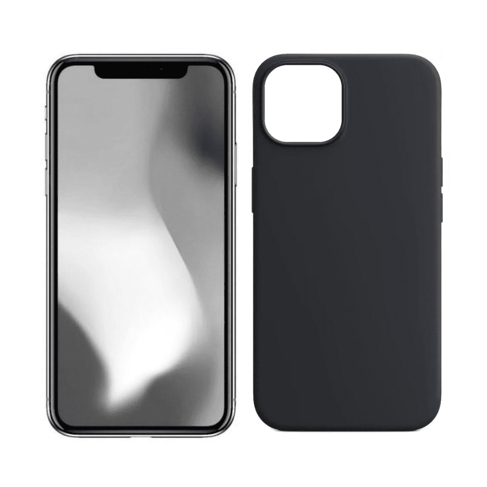 Qixxronics Black Silicone Phone Case Compatible with iPhone 12 Mini ...