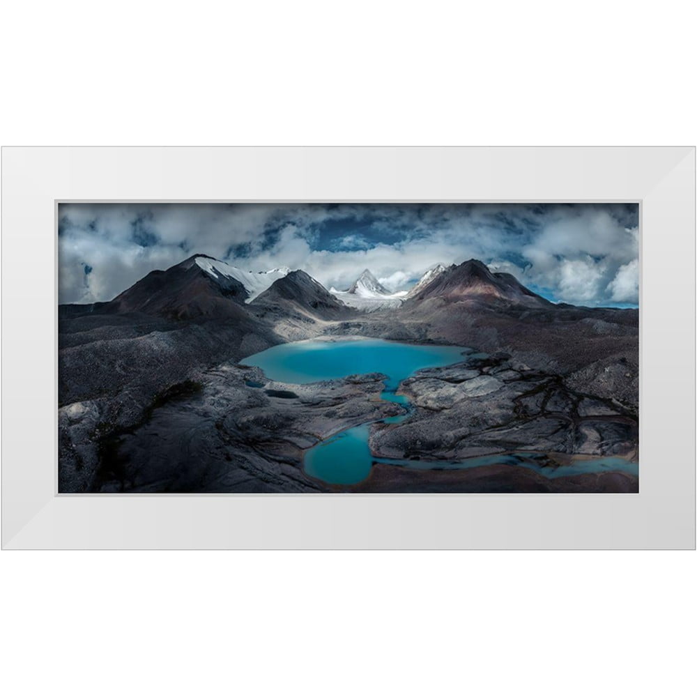 Qiye 24x14 White Modern Wood Framed Museum Art Print Titled ...