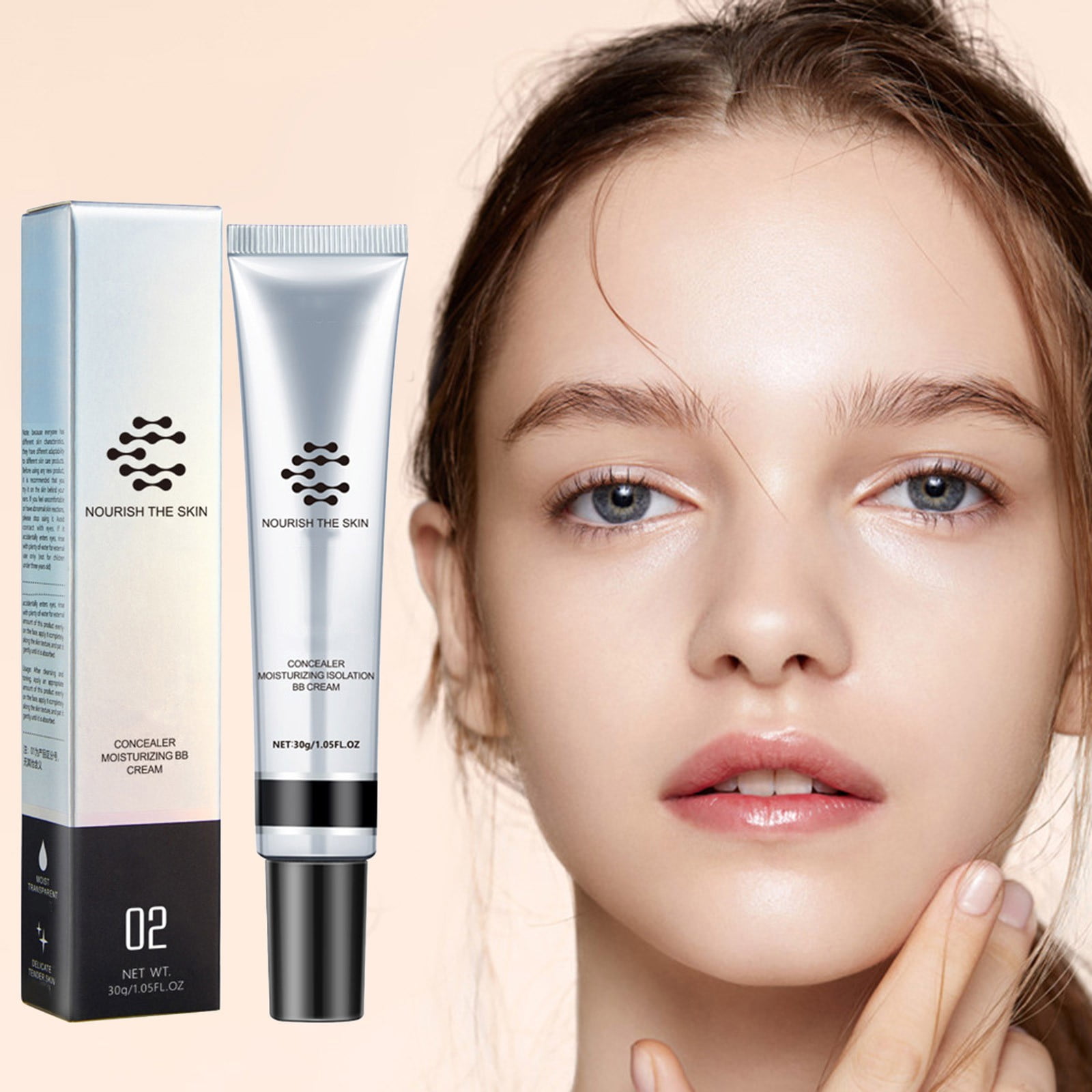 Qiyifuwang Concealer Moisturizing Isolation Summer Small Silver Tube ...