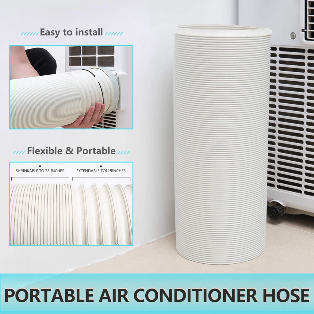 Qiyifuwang Portable Air Conditioner Hose 5.9 Inch Diameter With Clockwise Thread, 3m, 1 Pack ...