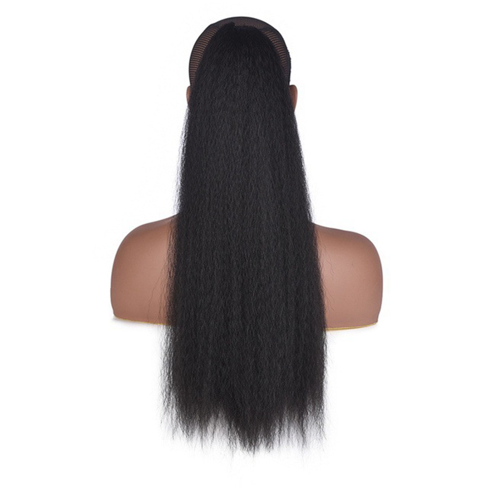 Qiyifuwang Wig Ponytail Draw Rope Ponytail Fluffy Explosion Corn Beard ...