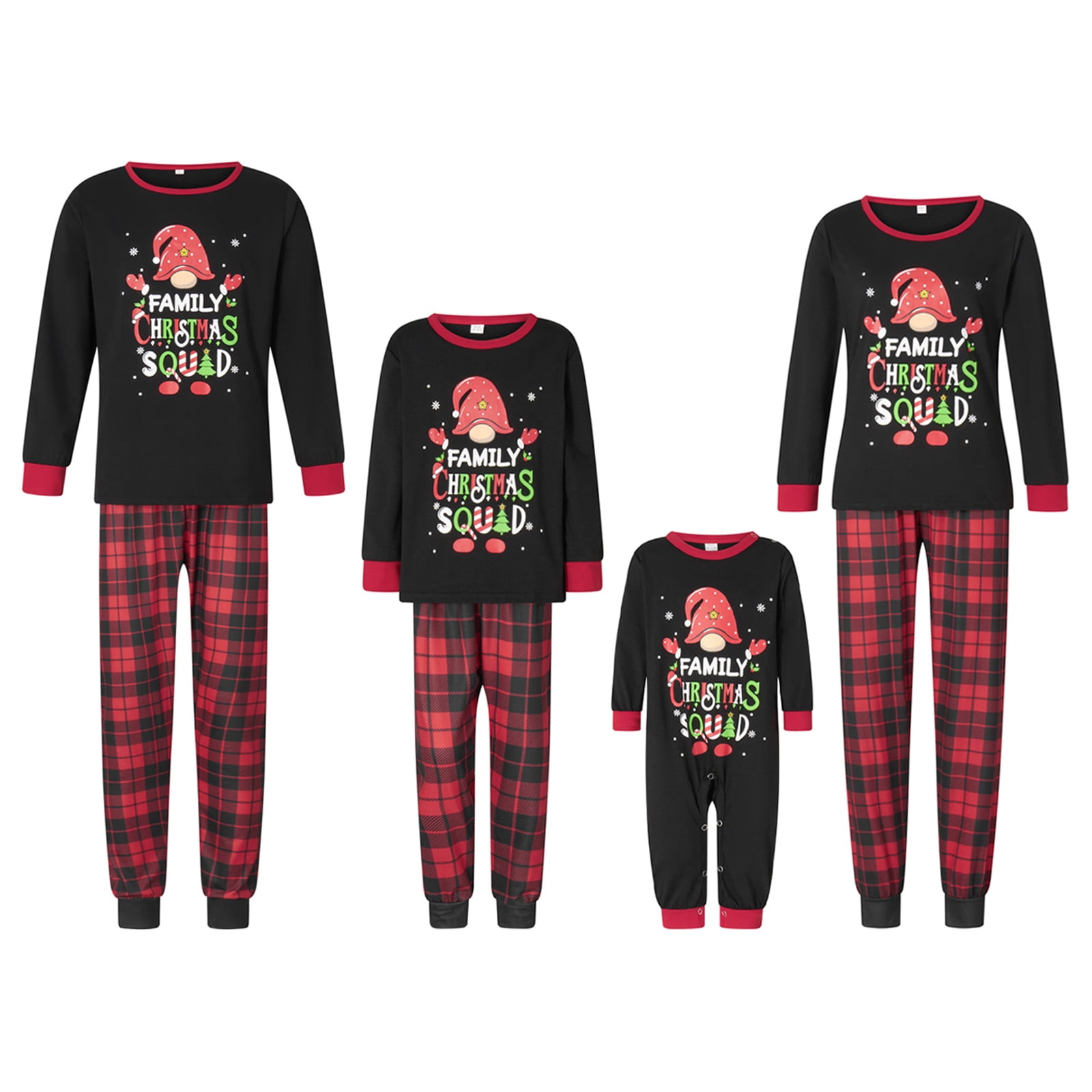 Qiylii Christmas Pajamas, Matching Family Sleepwear Set, Gnome Print ...